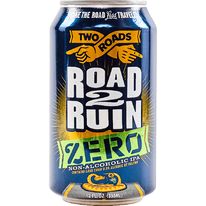 Roads 2 Ruin Zero - Two Roads Brewing Company - Buy Non Alcoholic Beer ...